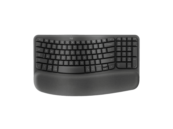 Logitech Wave Keys Wireless Ergonomic Keyboard Graphite Teclado