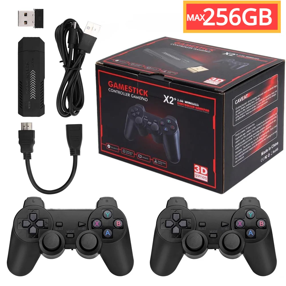 256g 58,000 jogos gd10 plus game stick 4k hd console de videogame 2.4g ...