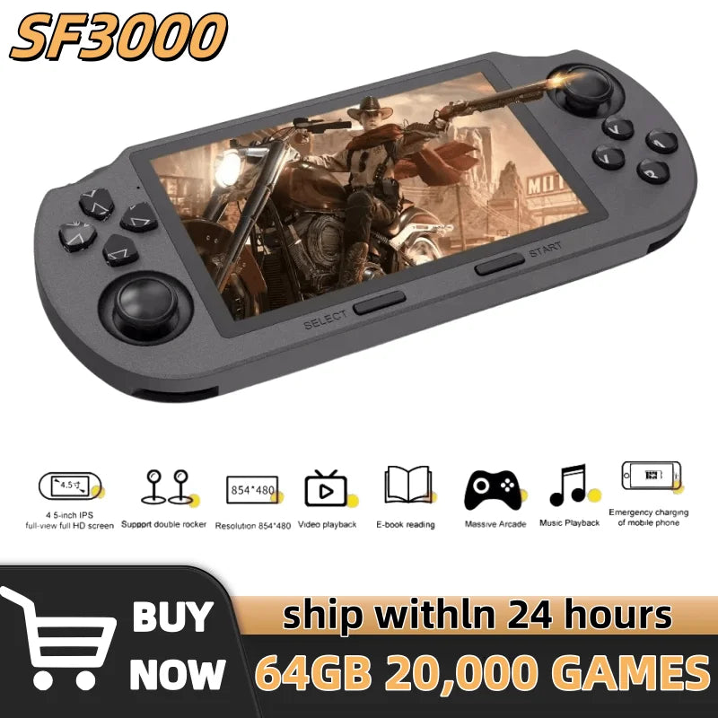 Console Portátil ZUIDID SF3000 Tela IPS 4.5" Jogos Retro – OctoShop