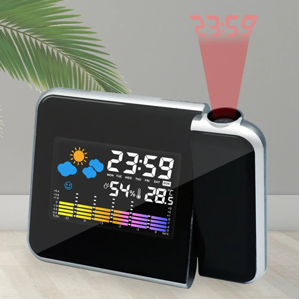 Despertador Digital LED com Projeção Colorida – OctoShop