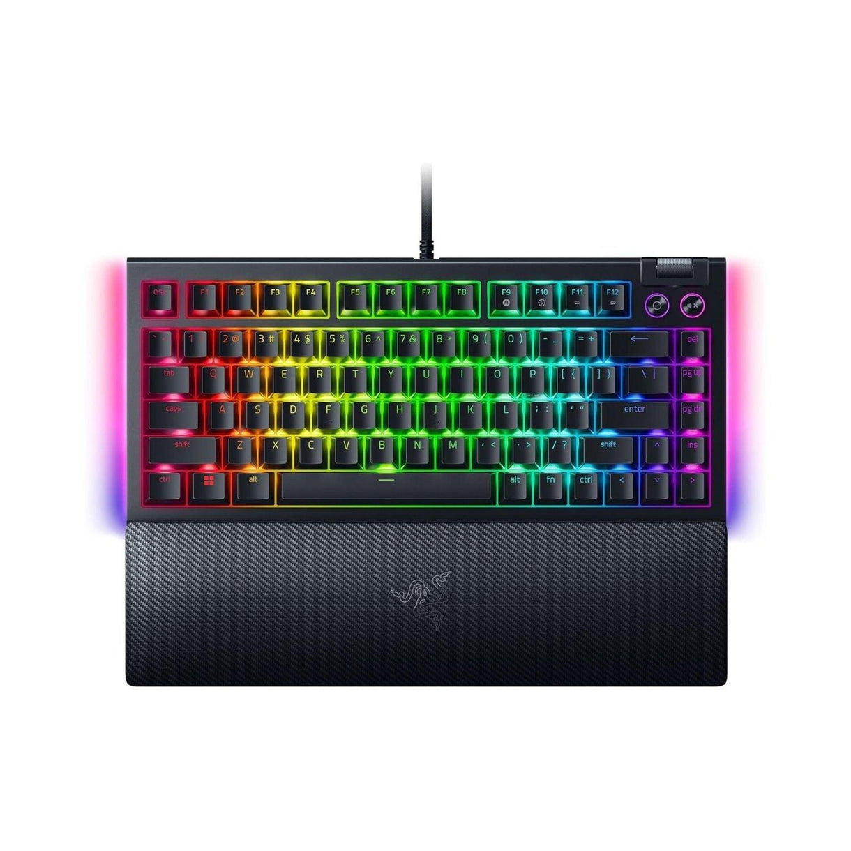 Teclado Mecânico Razer BlackWidow V4 75% com Switch Linear Verde, RGB e ...